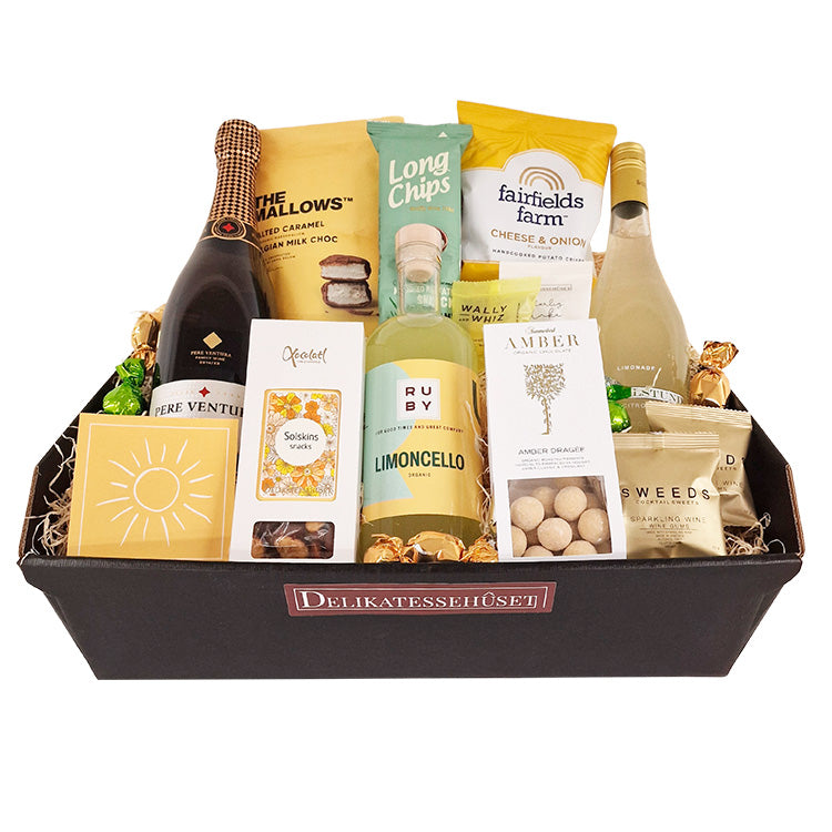Gavekurv - stor Limoncello kurv med snacks - Delikatessehuset
